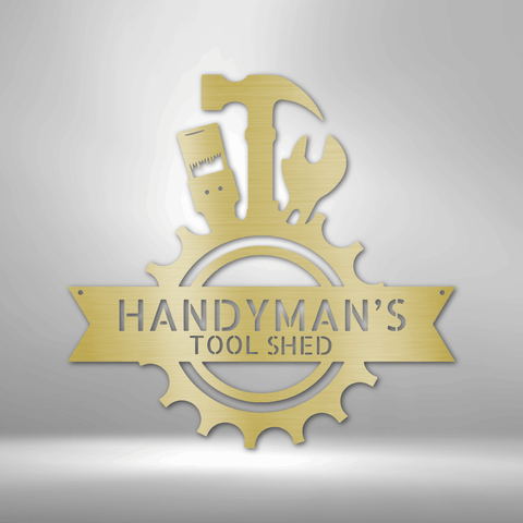 Handyman Shop Monogram - Steel Sign – Pipeline Proud