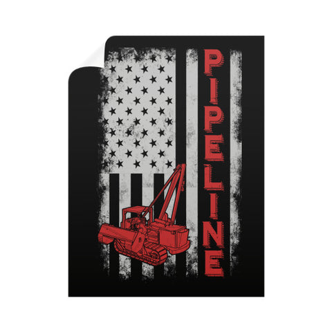 Pipeline US Flag Vertical Wall Decals – Pipeline Proud